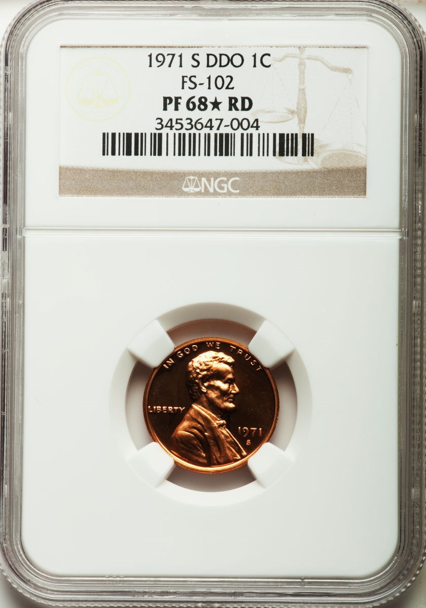 Reverse die gouge on NGC MS67RD 1972 Doubled Die Lincoln Memorial ...